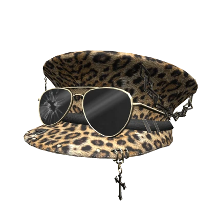 Leopard Print Emo Cop Hat | Roblox Item - Rolimon's