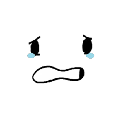 tear scared face (transparent)