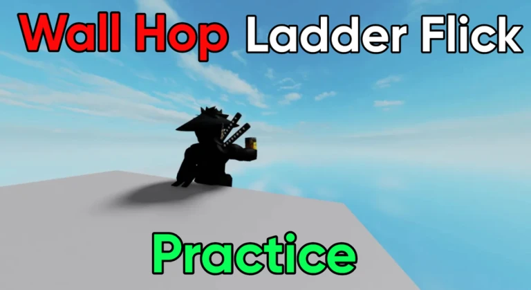 Prática de Wall Hop e Ladder Flick - Roblox