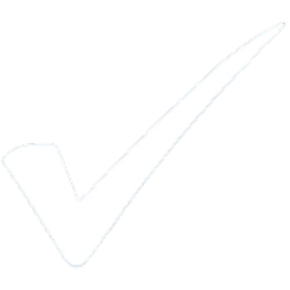 white checkmark