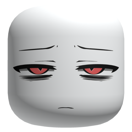 Terkutuk Sejak Senin Wajah Setan Mata Merah - Putih - Roblox