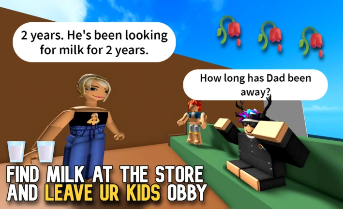 find milk at the store and leave your kids obby 🥛 | Roblox Game - Rolimon's