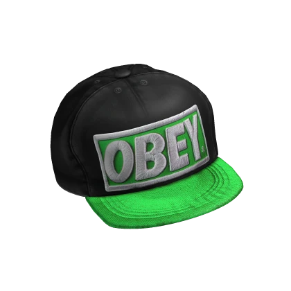 obey snapback green