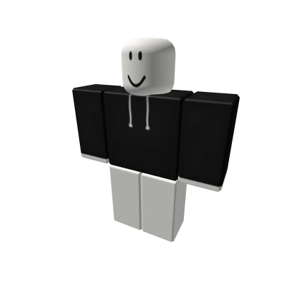 +TBK+ Plain Black & White Hoodie - Roblox