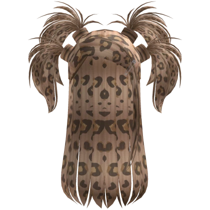 y2k Long Grunge Emo Spiky Leopard Hair Safety pin | Roblox Item - Rolimon's