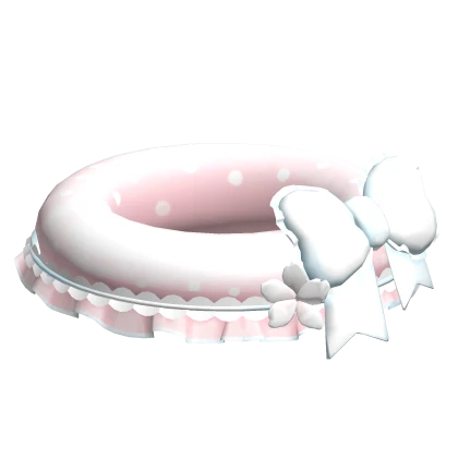 Kawaii Summer Ruffle Bow Pink and Blue Floatie | Roblox Item - Rolimon's