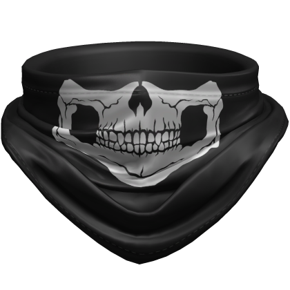 Bufanda de cuello Black Skull Face Mask Winter Ghost Cowl - Roblox