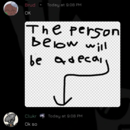 the person below will be a decal