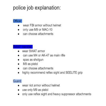 police jobs explanation roblox town debug
