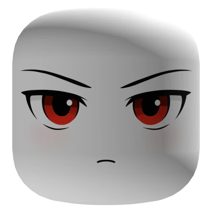 Anime Intense Serious Stare Red Eyes - White | Roblox Item - Rolimon's