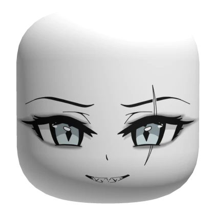 Smirk Blue Eyes Face with a Scar | Roblox Item - Rolimon's
