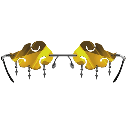 Trendy Yellow Thunder Metallic Framed Glasses | Roblox Item - Rolimon's