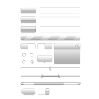 transparent glass ui set