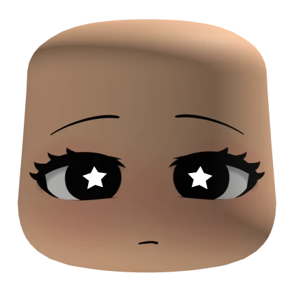 Cute Chibi Face With Glowing Stars - Cheeks | Roblox Item - Rolimon's