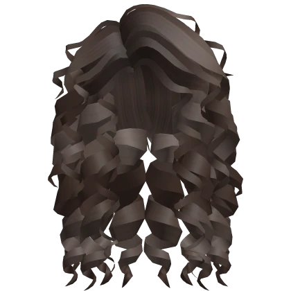 Flowy Curly Hair (Dark Brown) | Roblox Item - Rolimon's