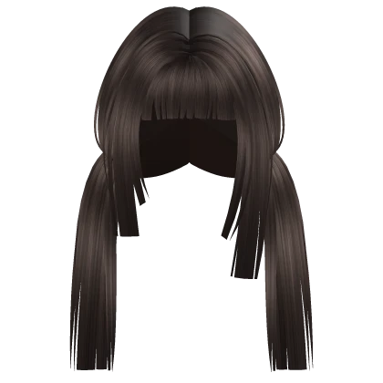 Hime Style Low Pigtails Dark Brown | Roblox Item - Rolimon's