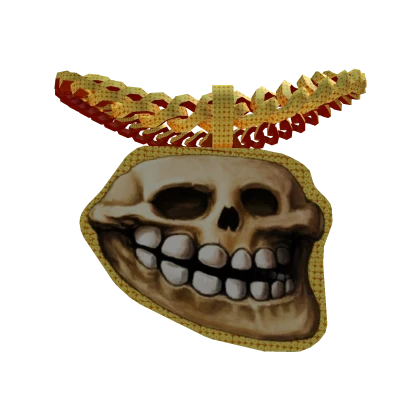 [☠️] Gold Skull Trollface Chain | Roblox Item - Rolimon's