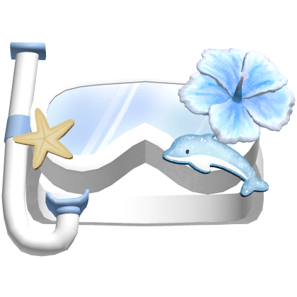 Summer Blue Floral Snorkel - Roblox