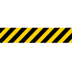 YELLOW & BLACK WARNING STRIPES