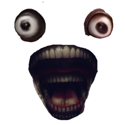 weird creepy face