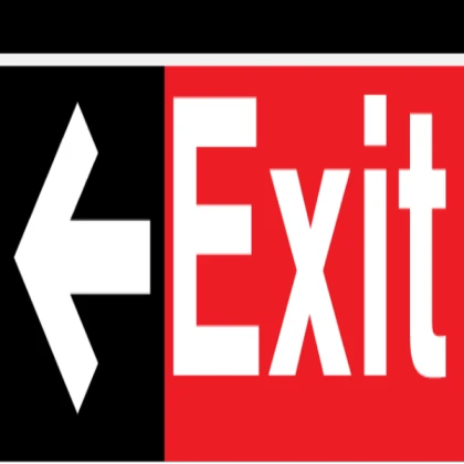 MTA Exit (Left) Sign