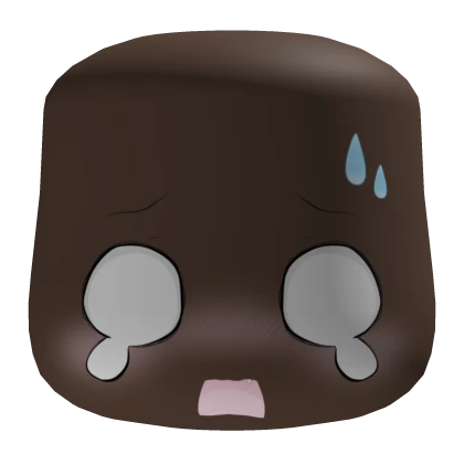 cute kawaii scared crying face with sweat drops | Roblox Item - Rolimon's