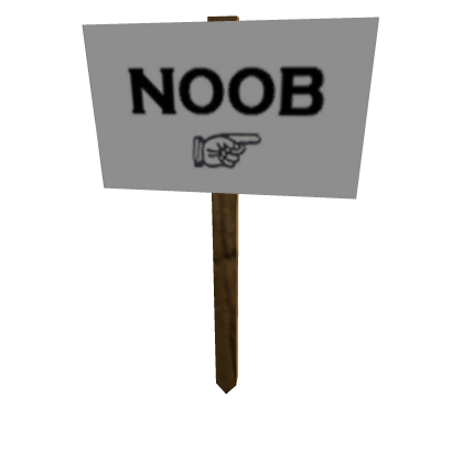 Pancarta: noobs - Roblox