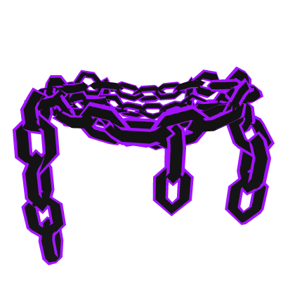 Collier chaîne violette dessin animé - Roblox