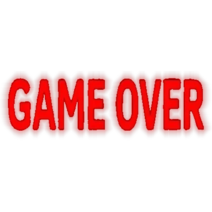 GAME OVER Text In Red