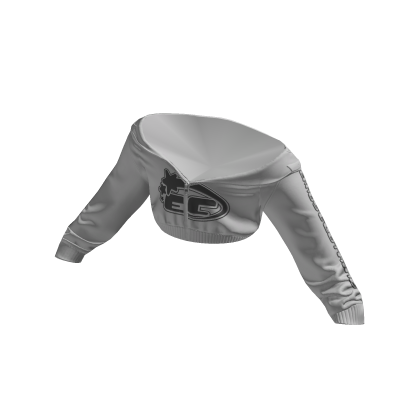 Hoodie Eternos Y2K Setengah Ritsleting Berpotongan - Abu-abu - Roblox