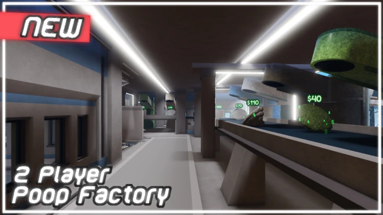 ผู้เล่น 2 คน Poop Factory Tycoon - Roblox