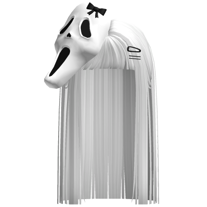 Emo Hime Hair com Screaming Ghost Mask (branco) - Roblox