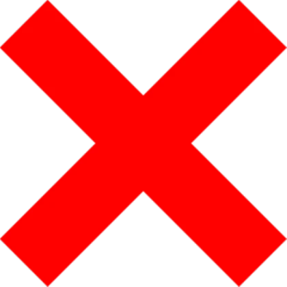 Incorrect X Mark