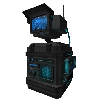 PC Shoulder Left Blocky (Blue Neon Dark) | Roblox Item - Rolimon's