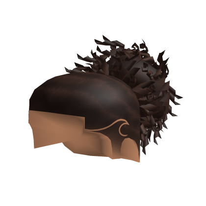Brown Curly Pony Tail Taper Fade - Roblox