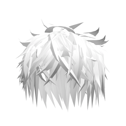 Anime Spiky Boys Emo Pelo (Blanco) v25 - Roblox