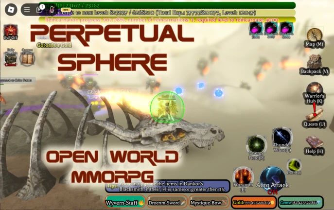 Perpetual Sphere - オープンワールドMMORPG ⚔ - Roblox