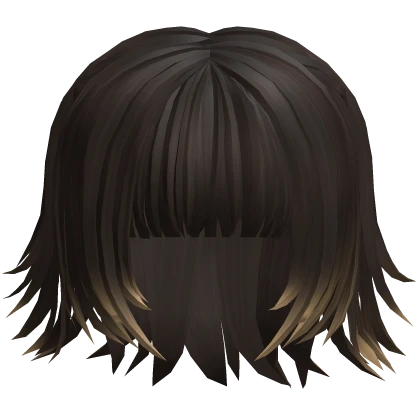 Brown & Blonde Layerd Short Edgy Hair w/ Charms | Roblox Item - Rolimon's