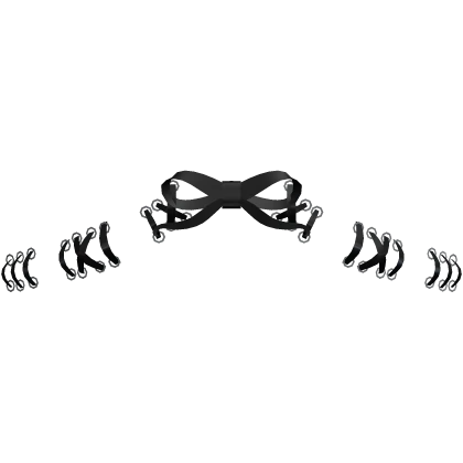 Black Facial Pierced Lace Ribbons | Roblox Item - Rolimon's
