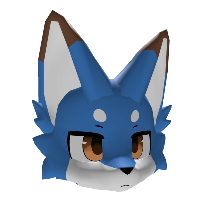 Fox Kemono Azul Escuro (Olhos Coloridos) - Roblox