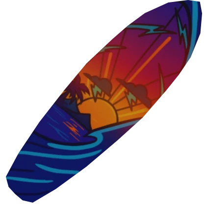 Electric Summer Tropical Surfboard | Roblox Item - Rolimon's