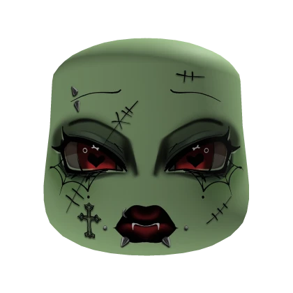 med green - emo vampire zombie queen cheeks | Roblox Item - Rolimon's