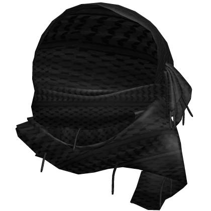 Fluffy Emo Wrapped Headscarf (Black) | Roblox Item - Rolimon's