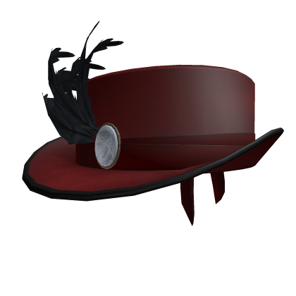 Sombrero de Lady Bowler victoriana, rojo - Roblox