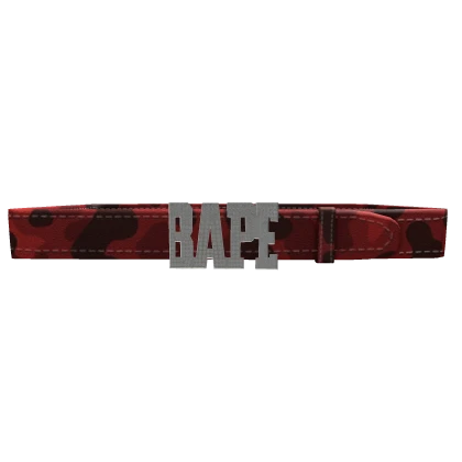 RED BAPE CAMO LEATHER 1.0 BELT | Roblox Item - Rolimon's