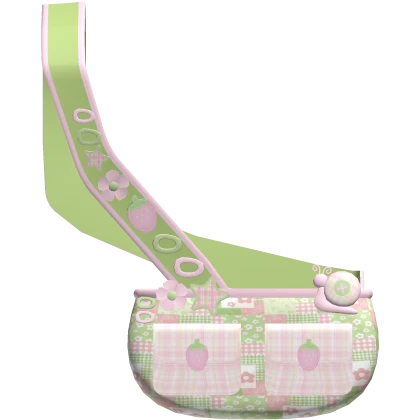 Pink green igari floral strawberry harajuku bag | Roblox Item - Rolimon's
