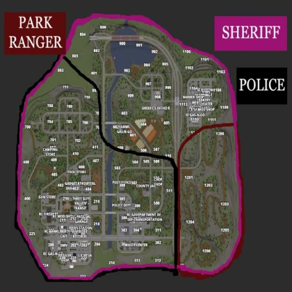 ERLC LCPD, LCSO, LCPR JURIDICTION LINES + SIGNS