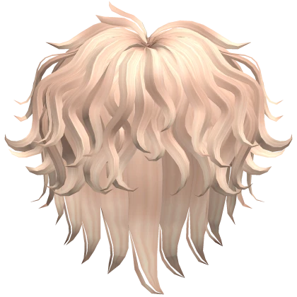 fluffy messy curly wavy boy hair - blonde | Roblox Item - Rolimon's