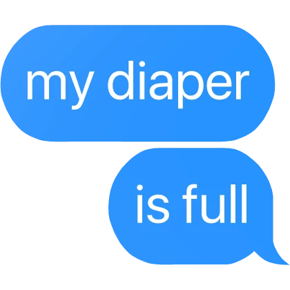 my diaper is full text | Roblox Item - Rolimon's