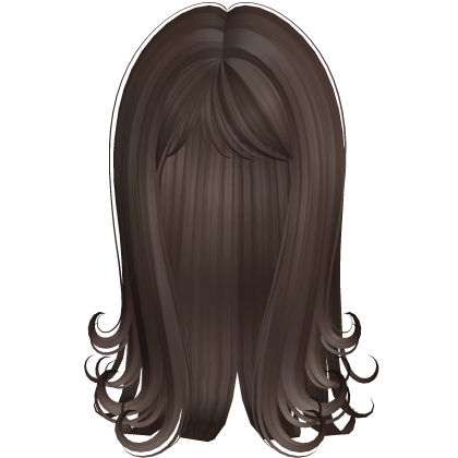 potongan rambut vampir curly curly panjang berantakan coklat - Roblox